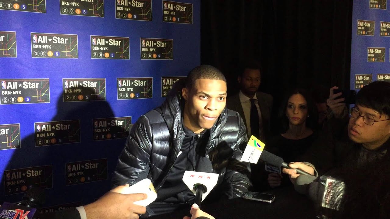 Russell Westbrook at NBA All-Stars media session - YouTube