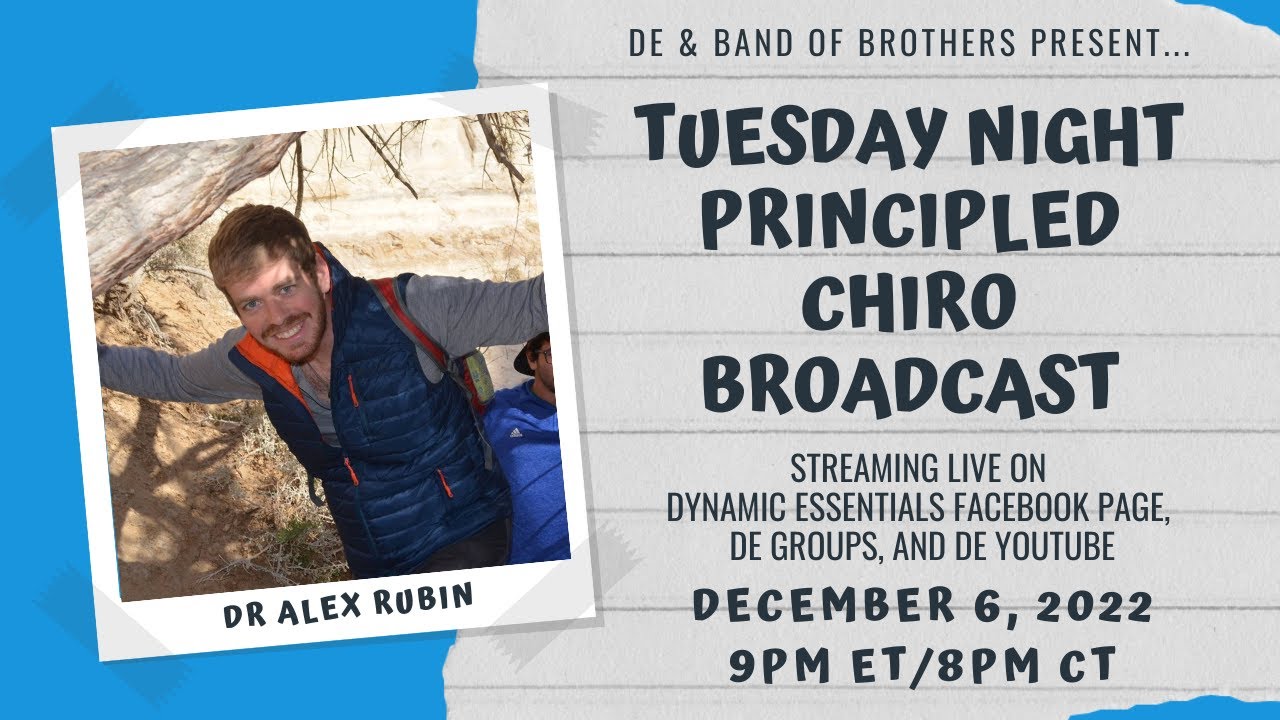 Dr Alex Rubin on the Tuesday Night Principled Chiro Broadcast - Dec 6 ...