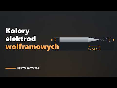 Elektrody wolframowe: kolory, oznaczenia i zastosowanie (tabela)