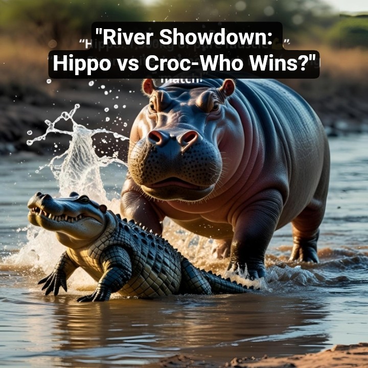 Hippo vs Crocodile: Who Rules the River?! #animalshorts - YouTube