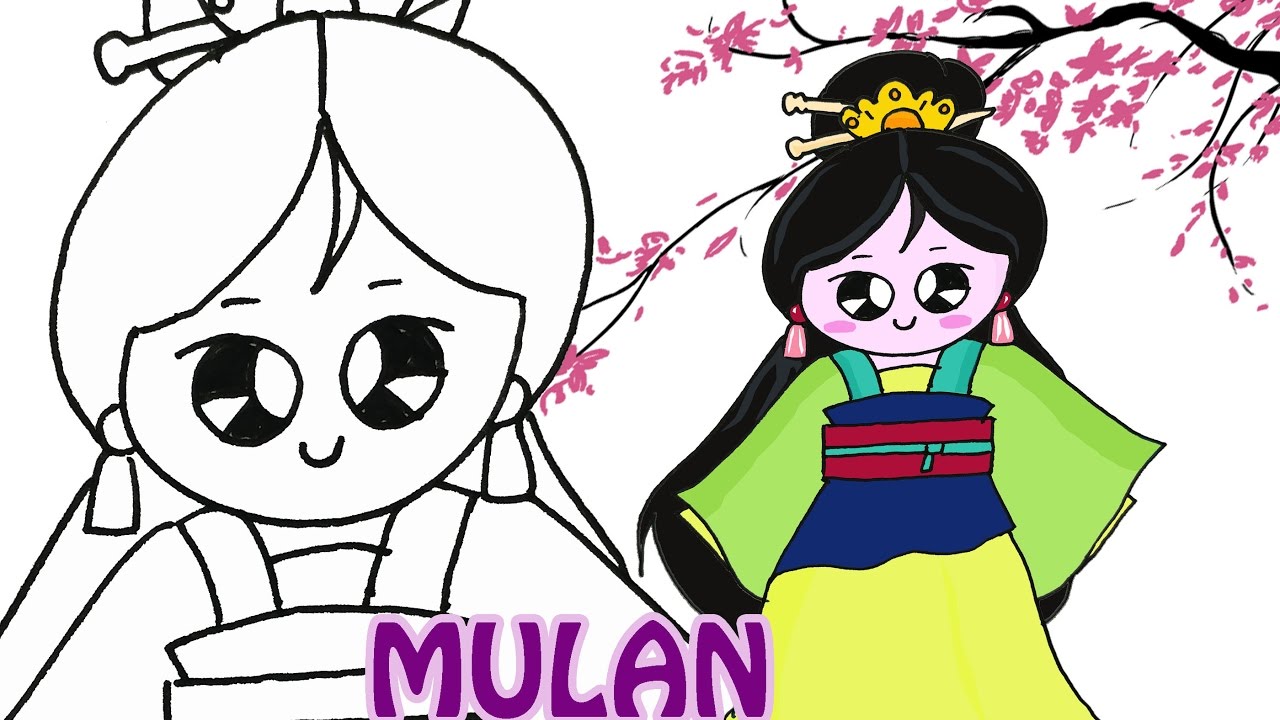 How to Draw Mulan (Disney Princess) - YouTube