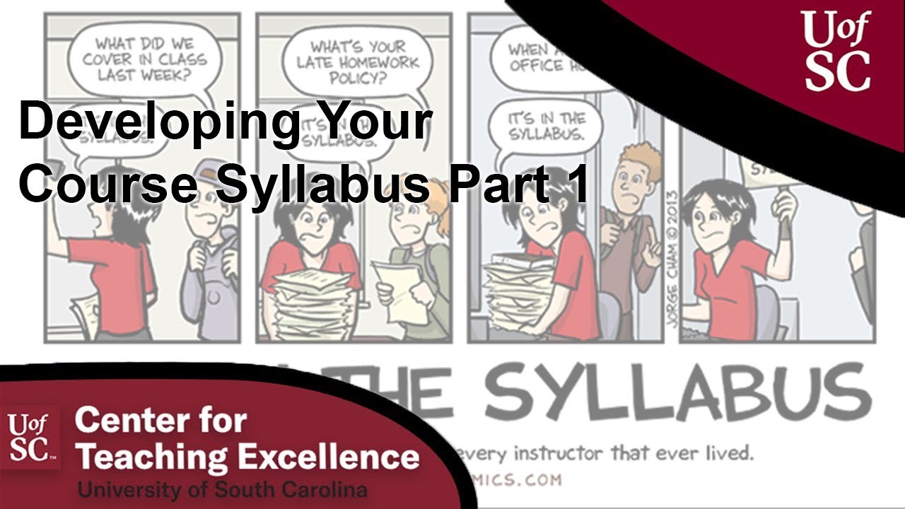 Developing Your Course Syllabus Part 1 - YouTube