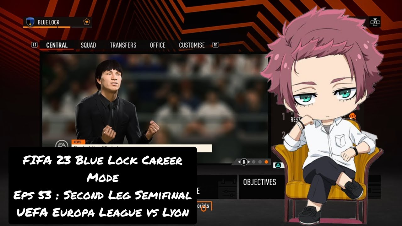 FIFA 23 Blue Lock Career Mode. Second Leg Semifinal UEFA Europa League ...