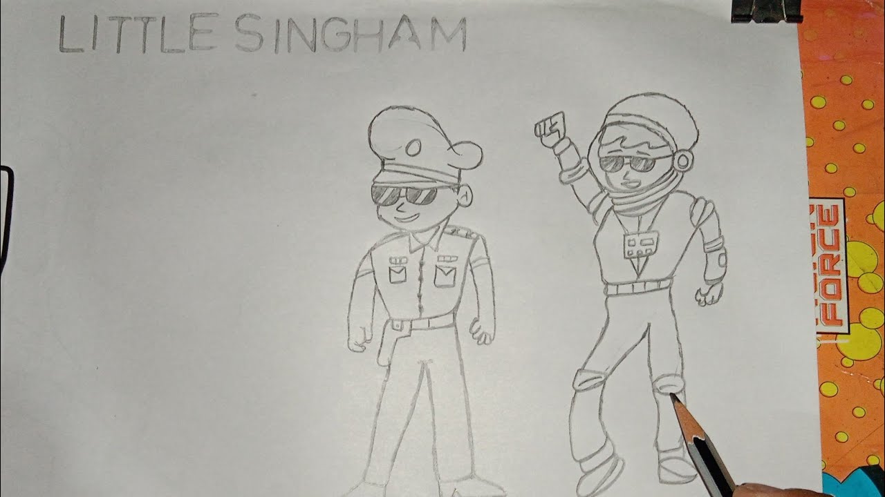 How to draw little singham 😇🥳🌹🧞‍♂️ | little singham new cartoon ...
