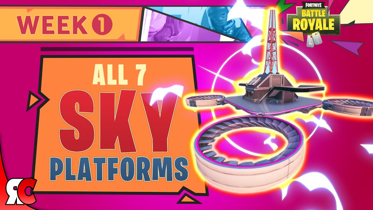 Sky Platforms Locations Week 1 Season 9 Challenge Guide (Fortnite All ...