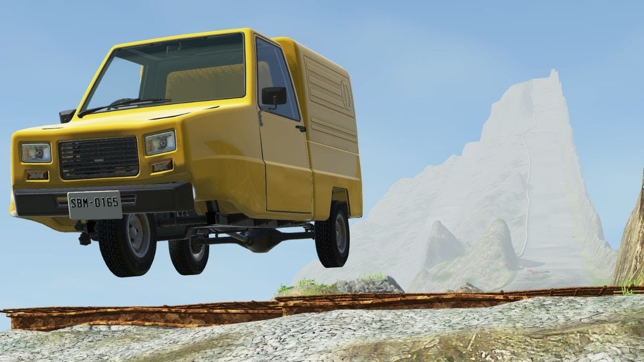 Three-Wheel Cars Downhill Crazy Racing. BeamNG Drive Sect - YouTube