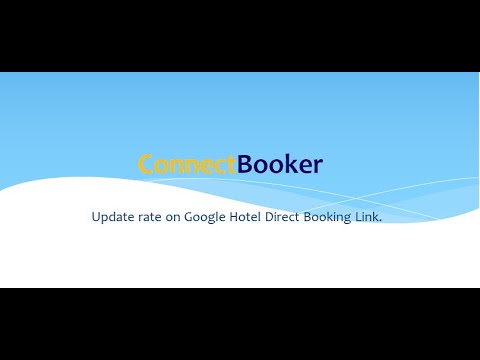 How to update rate on Google Hotel Direct Booking Link? - YouTube