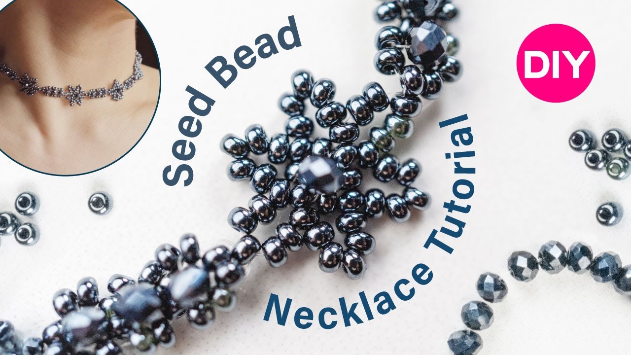 DIY Seed Bead Flower Necklace Tutorial | Easy Beading for Beginners ...