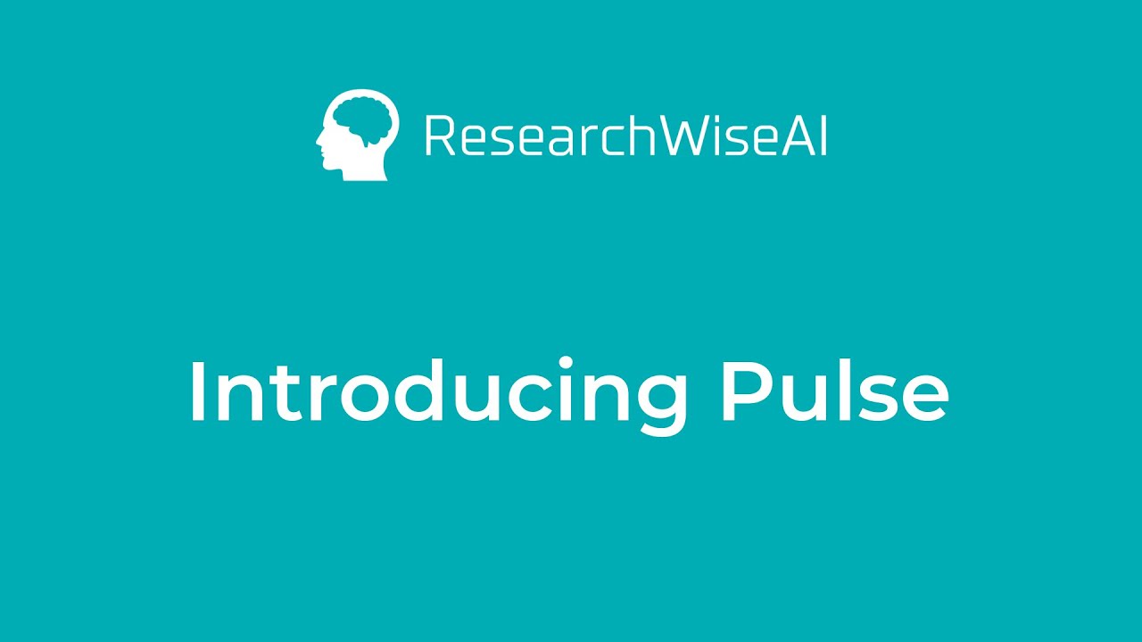 Introducing Pulse - a new tool from ResearchWiseAI - YouTube