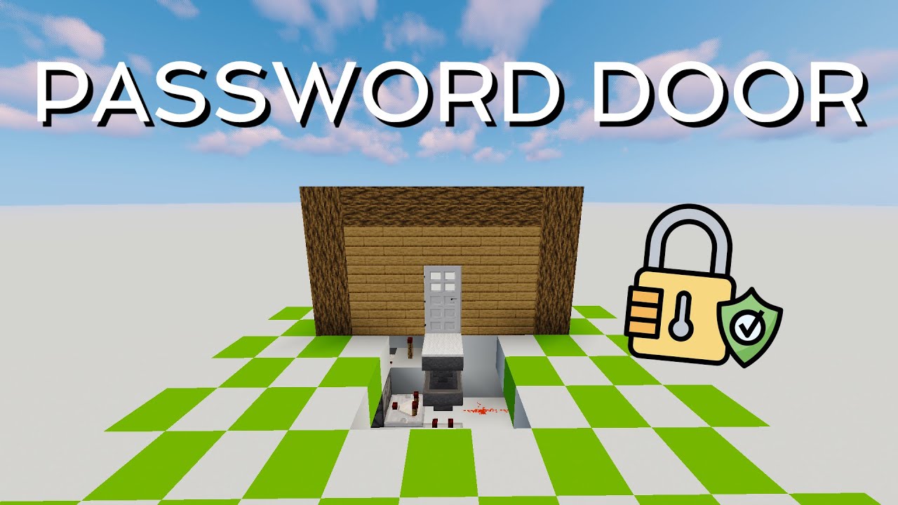 Door LOCKED with a PASSWORD - Quick Redstone Tutorial in Minecraft ...