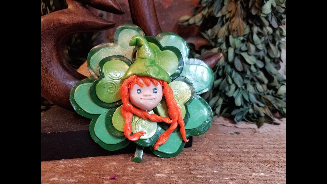 Polymer Clay Irish Lass Ornament - YouTube
