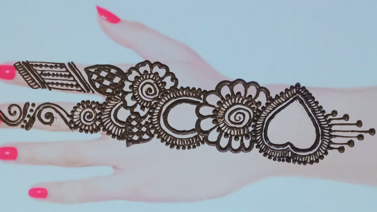 Back side mehendi design 🥰 beautiful mehendi design 🥰 simple mehendi ...