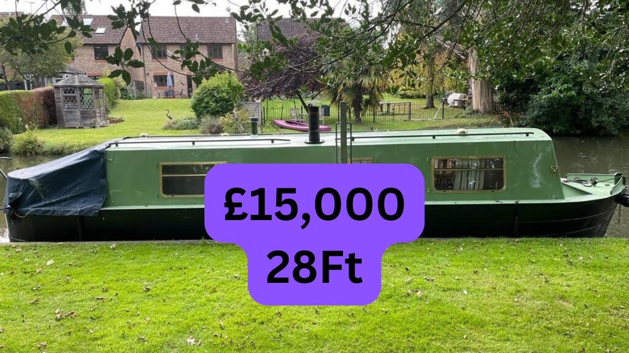 28 foot Springer Narrowboat For Sale Only £15,000 - YouTube