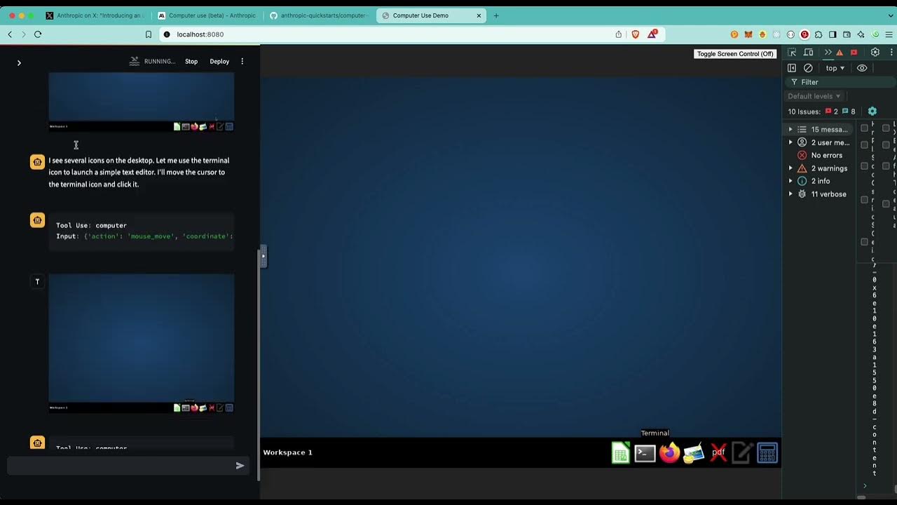 Anthropic's Computer Use Feature - 'Hello World' demo - YouTube