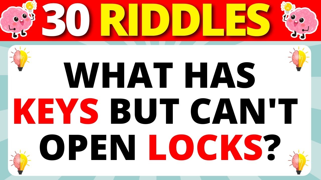 30 Riddles That Will Separate the GENIUSES from the Rest - YouTube