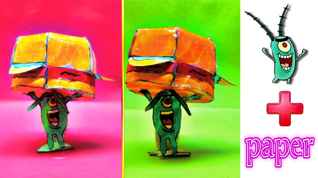 DIY/Miracle with paper:How to make plankton cartoon character crafts ...