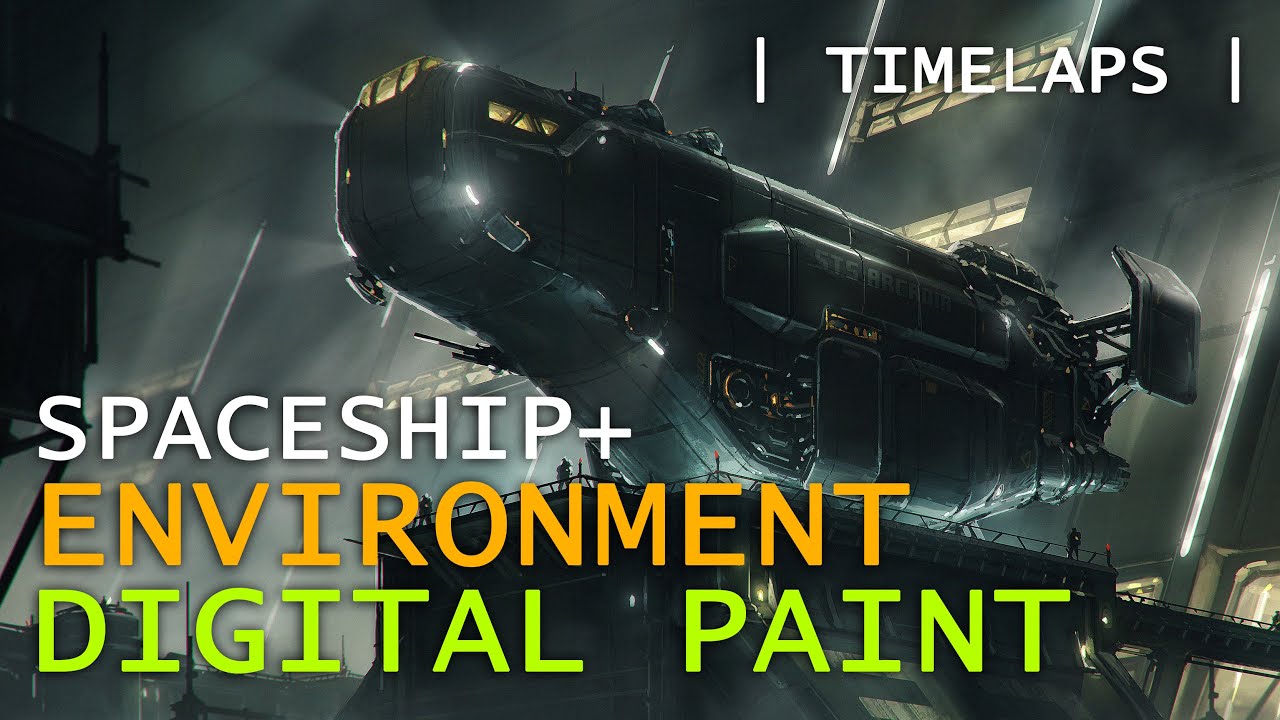 Spaceship + Environment Digital Paint [STS ARCADIA] - YouTube