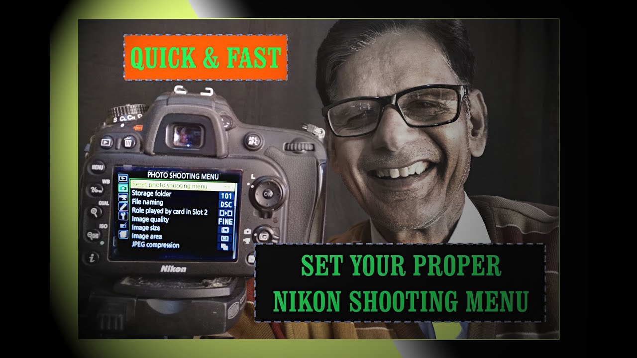 set your Nikon D7200 dslr shooting menu quickly in HINDI, - YouTube