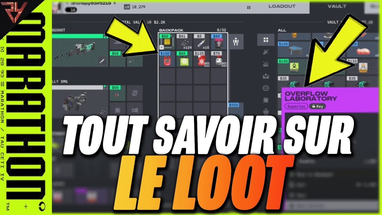 Le Système de Loot et d'Equipements dans Marathon ! Rareté, Implants ...