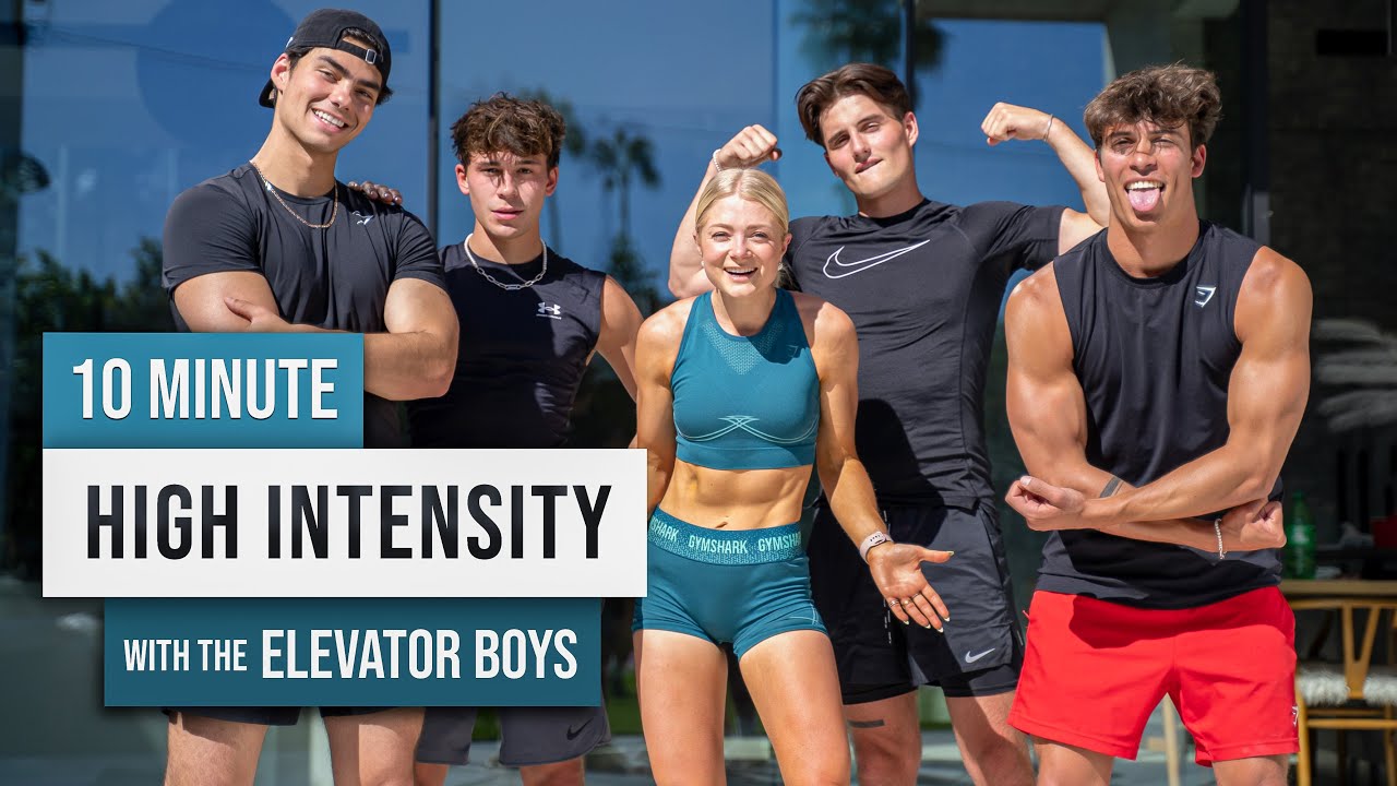 10 MIN SWEATY CARDIO HIIT Workout with THE ELEVATOR BOYS! No Equipment ...
