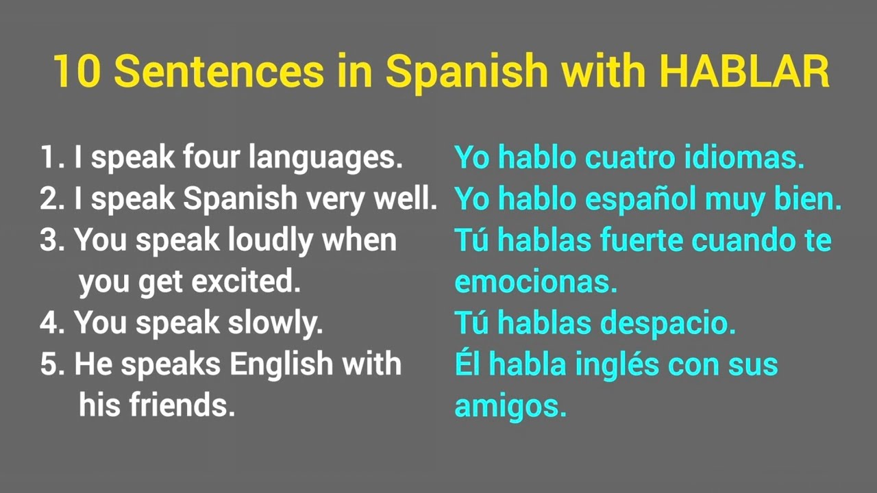 How to use the verb HABLAR in Spanish 😎 ️ - YouTube