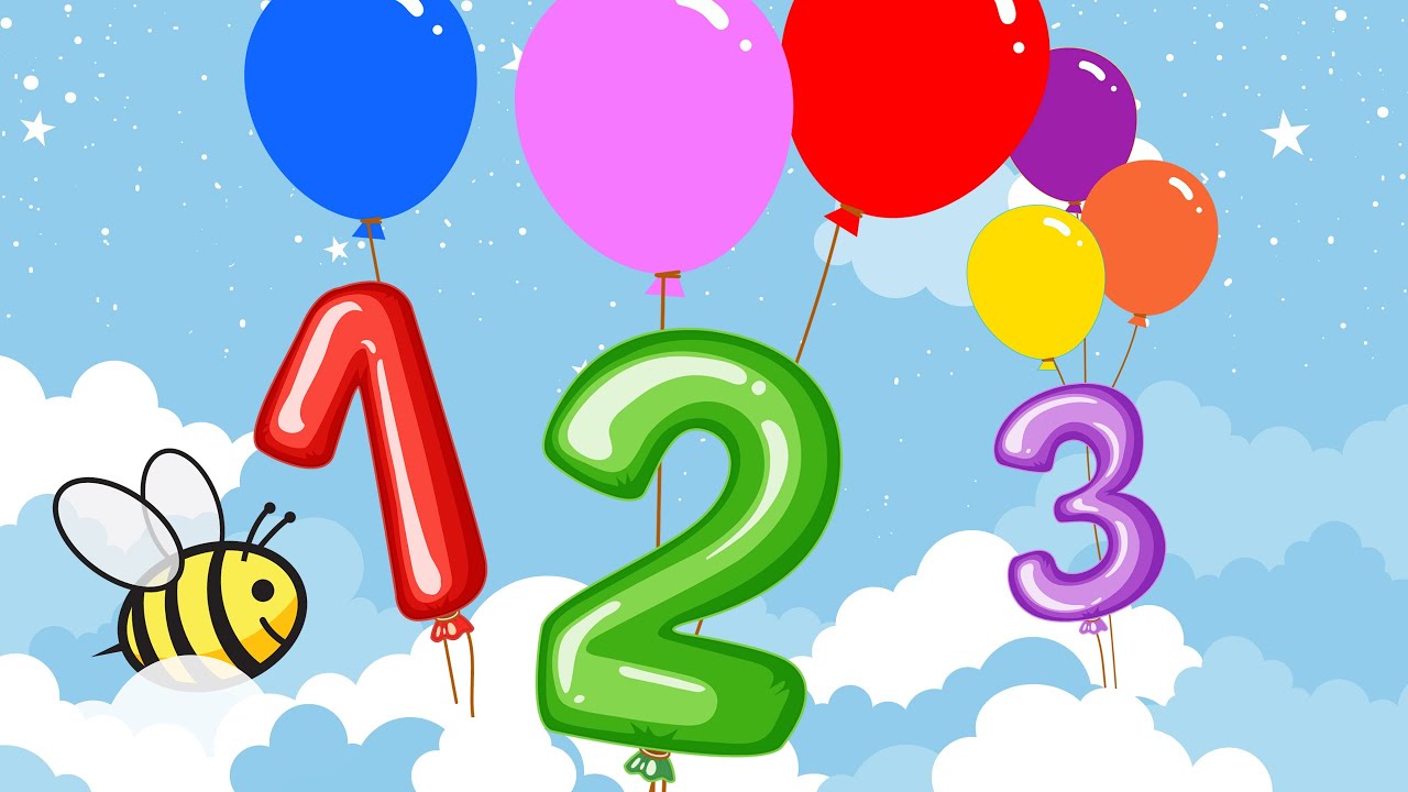 LET'S COUNT THE COLORFUL BALLOONS TOGETHER. | Let's learn to count to ...