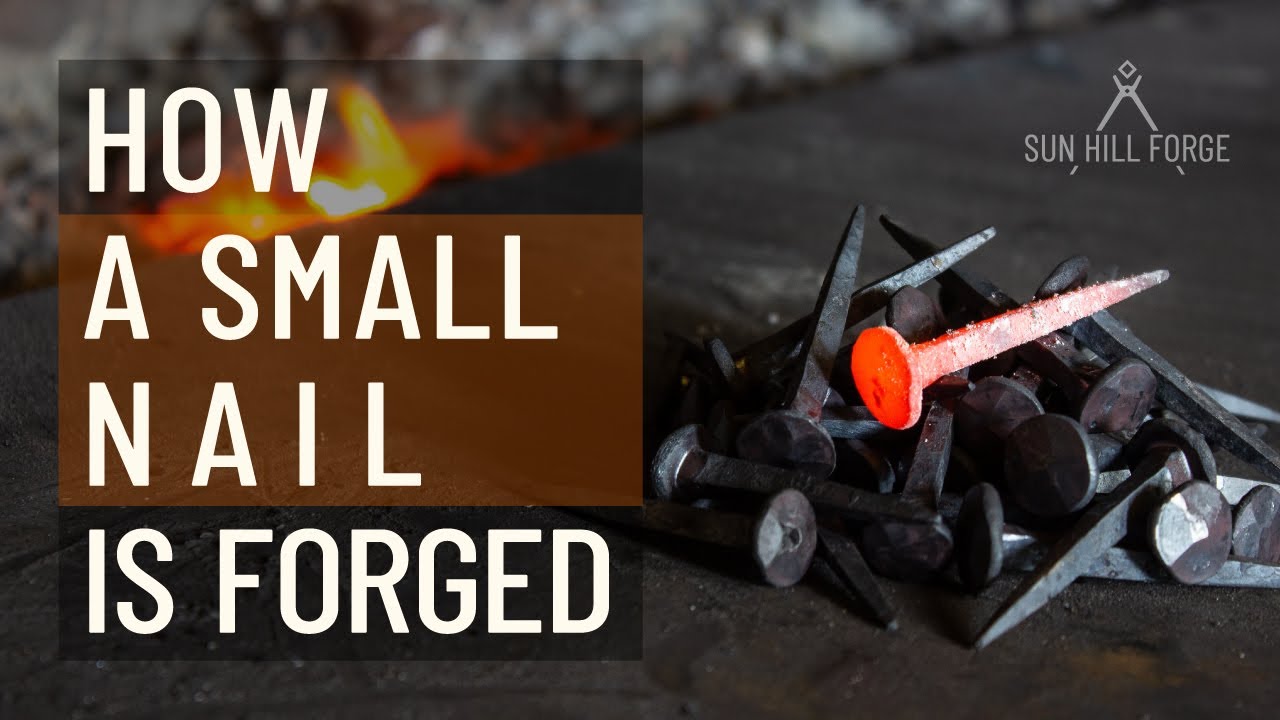 Blacksmithing : Forging a Nail - YouTube