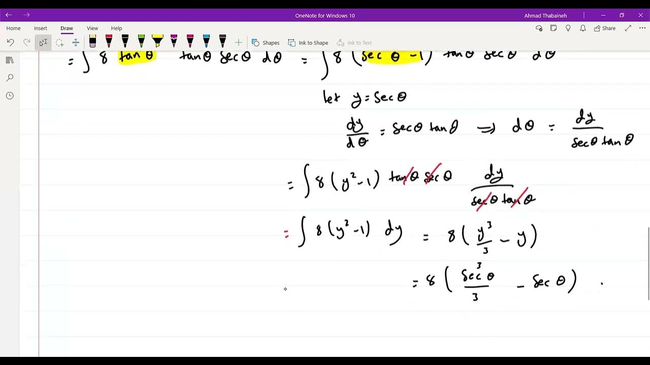 Trigonometric Substitution Part 2 - YouTube