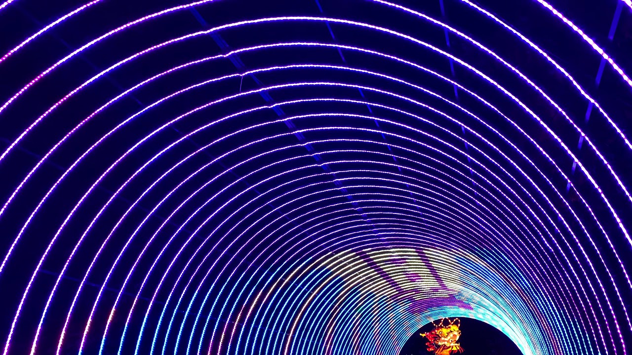 LED Tunnel at China Lights 2019 - YouTube