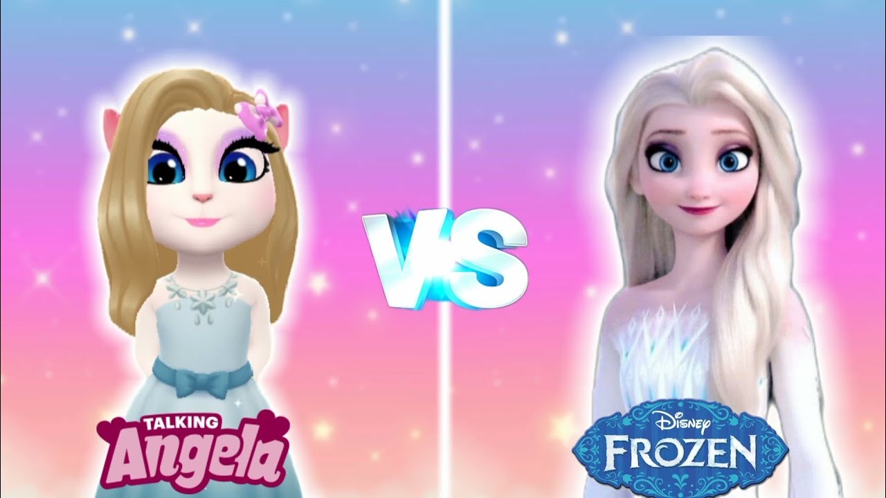 My Talking Angela 2 vs Frozen Elsa {} cosplay - YouTube