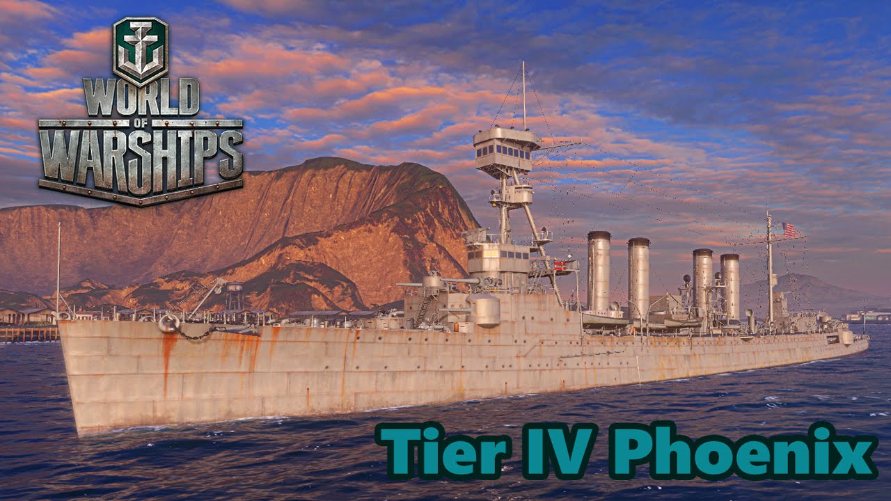 World of Warships - Monster game in my American Tier IV Phoenix Cruiser ...