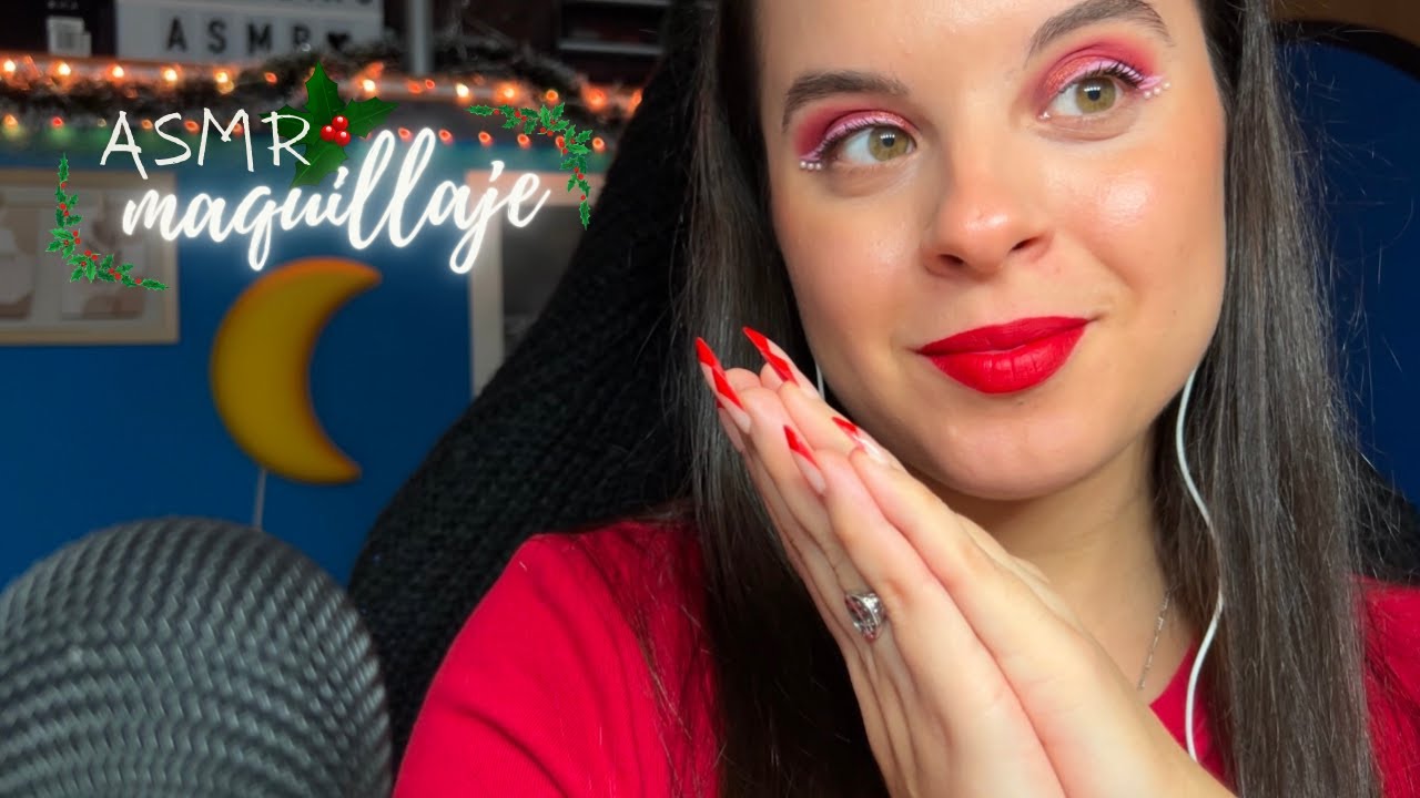 ASMR Maquillaje festivo para Navidad ~ susurros, tapping…♡ - YouTube