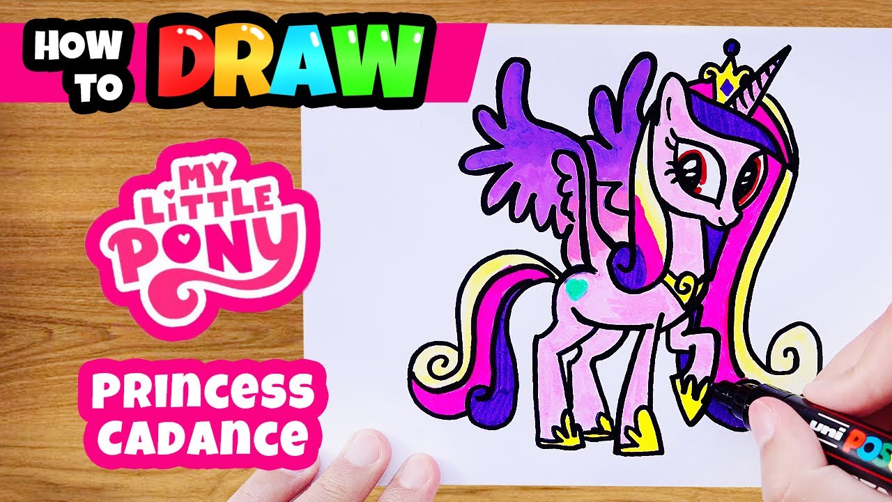 How to draw My Little Pony | Princess Cadance | Kids Drawing | Step by ...