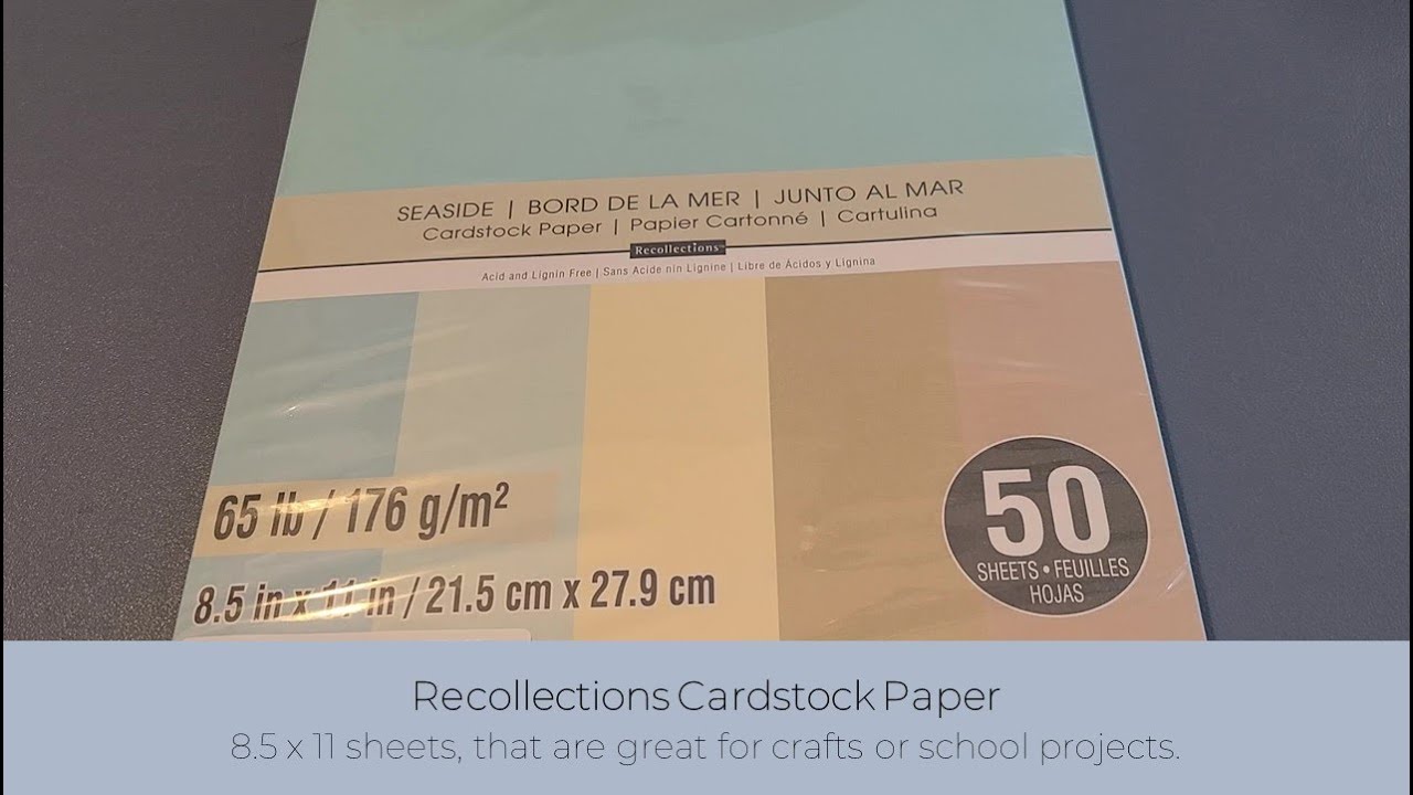 In Hand Review of Recollections Cardstock Paper, Seaside Colors - YouTube