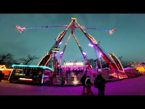 Matějská pouť 2025 atrakce AIRBORNE off ride (zahájení) - YouTube