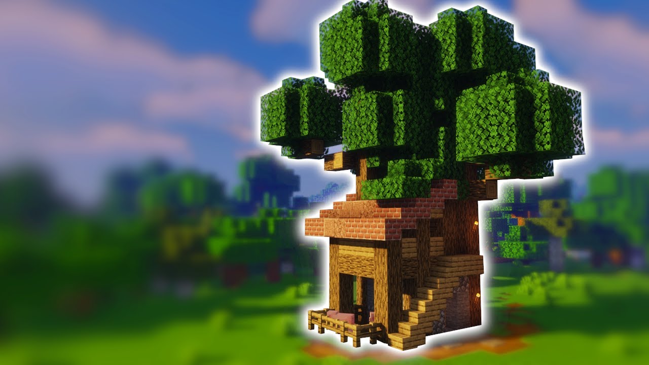 Minecraft | How to Build a Forest Starter Base - YouTube