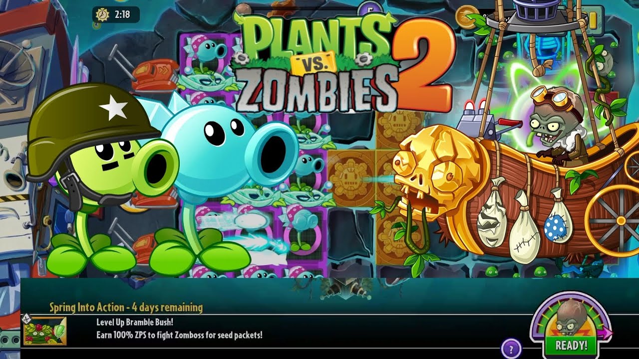 Fight Dr.Zomboss game play !! plants vs zombie2 hack - YouTube