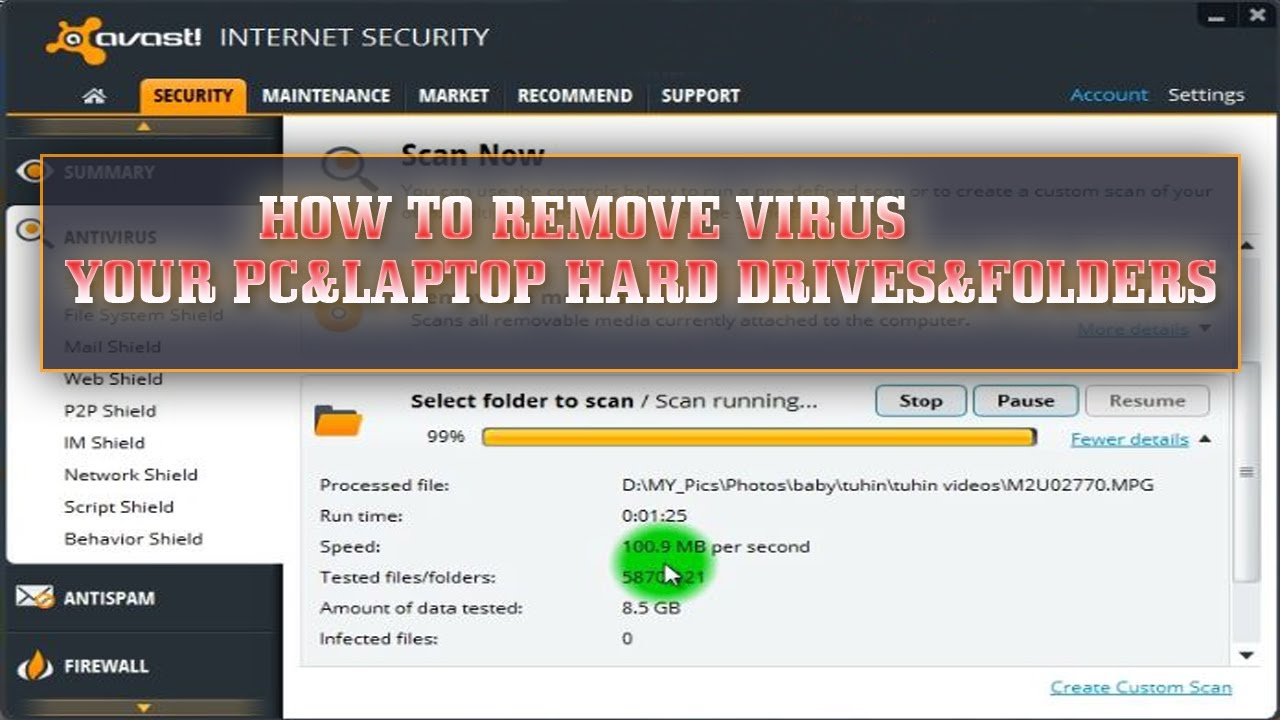 How to Remove Virus Your Pc/Laptop Hard Drives/Folders - YouTube
