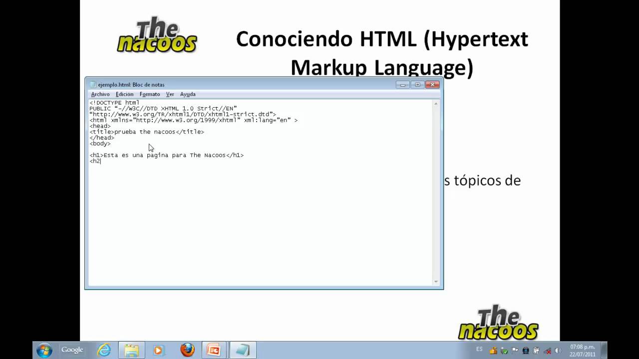 Curso de HTML primera parte - YouTube