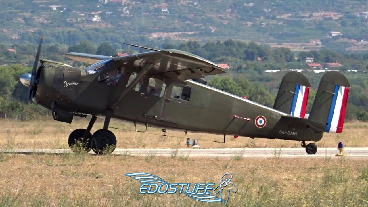 MAX RARE! Max Holste MH-1521 Broussard - Takeoff from Split Airport ...