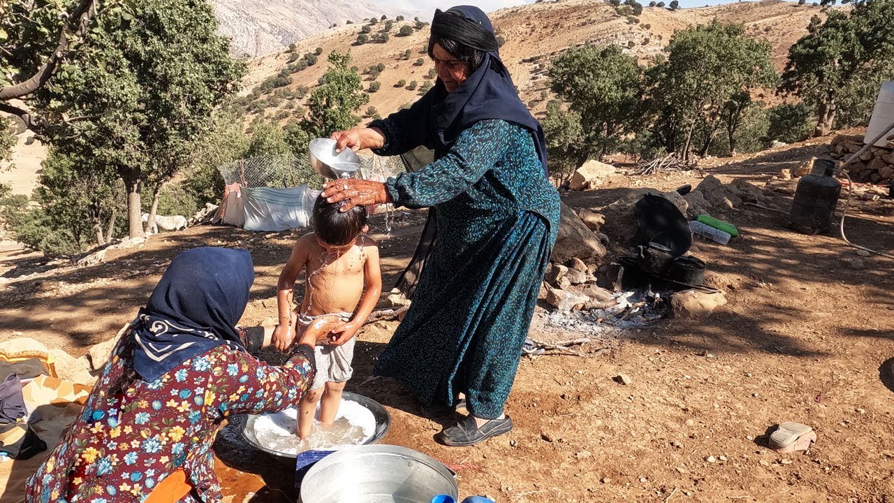 Children's Bathing Day_ The nomadic lifestyle of Iran - YouTube