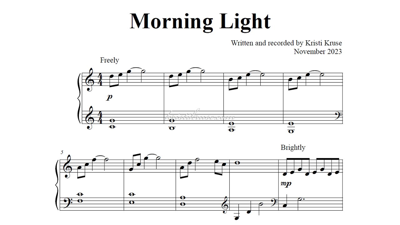 Morning Light ☀️🌷 Original Piano Solo - YouTube