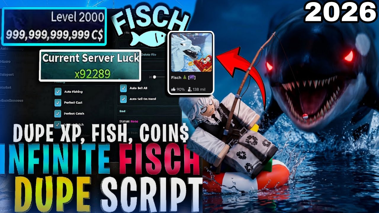 🎣[UPD] FISCH SCRIPT NO KEY: DUPE C$, INFINITE FISH, INSTANT XP, ANTIBAN ...