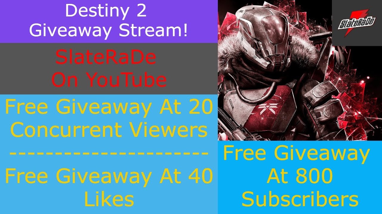 !giveaway__Destiny 2- Another Giveaway Stream! Help Me Reach My Goal Of ...