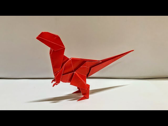 Cara Membuat Origami Raptor Dinosaurus Origami How To Make Origami
