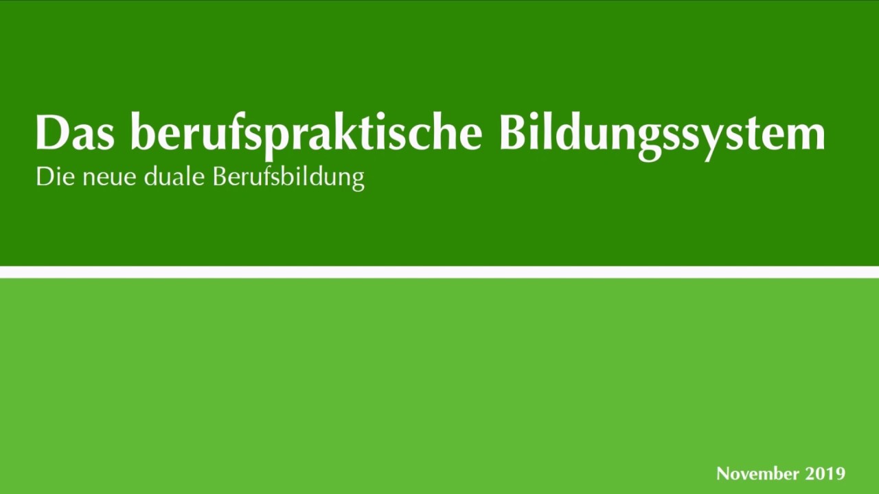 So funktioniert das neue Duale Bildungssystem - YouTube