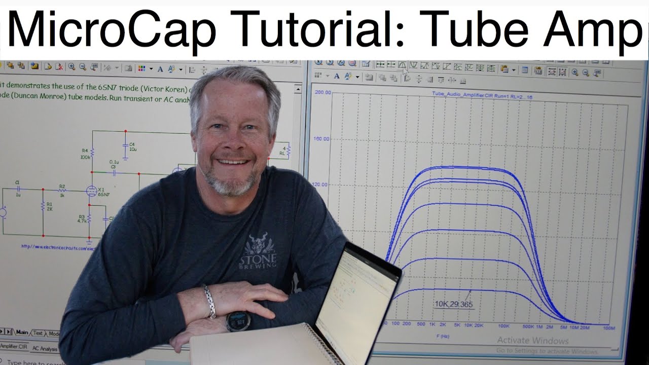 Micro-Cap Tutorial #1: Tube Amplifier #microcaptutorial - YouTube
