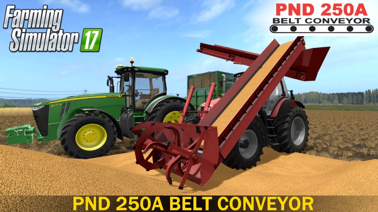 Farming Simulator 17 Tractor With Belt Conveyor - YouTube