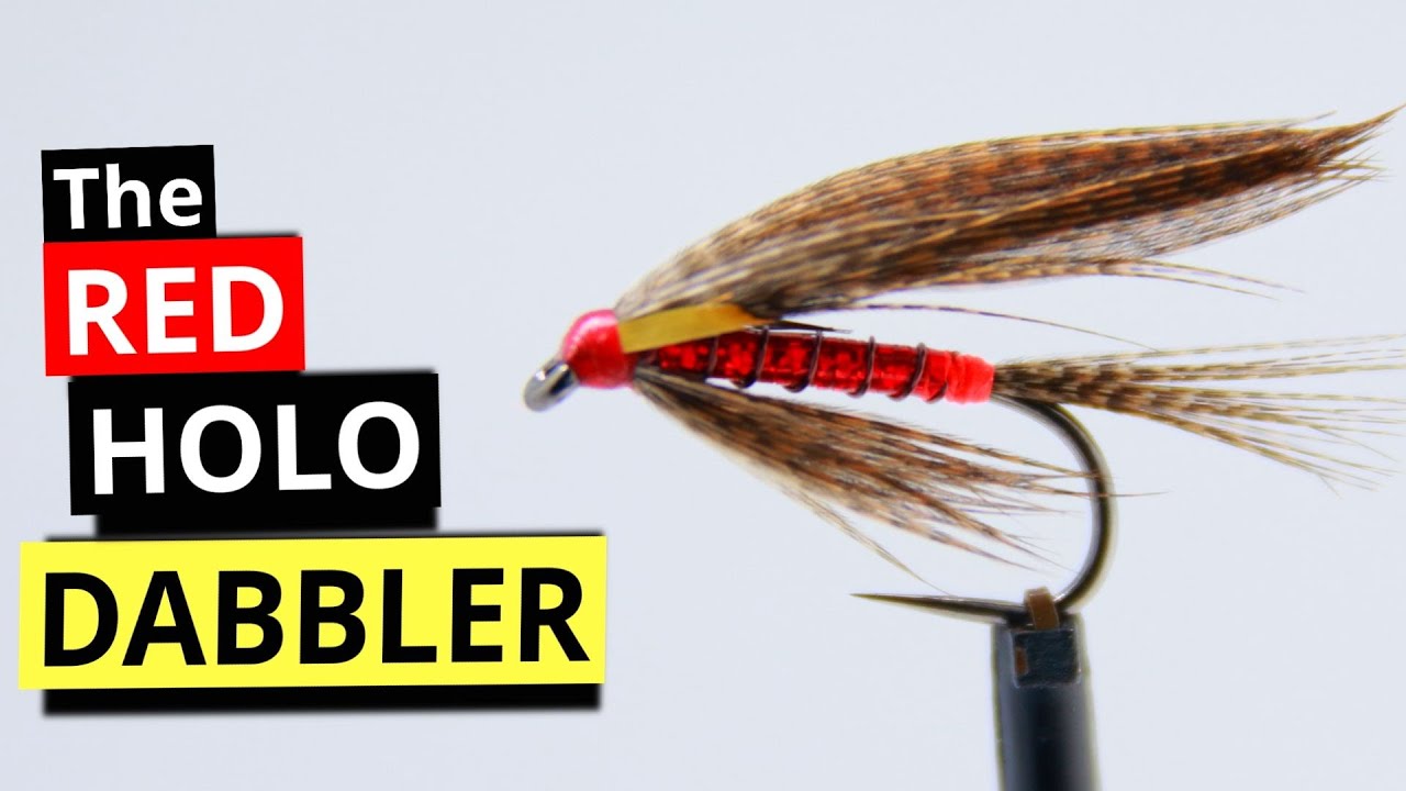 How to tie a Red Holographic Dabbler Wet Fly for Fly Fishing - YouTube