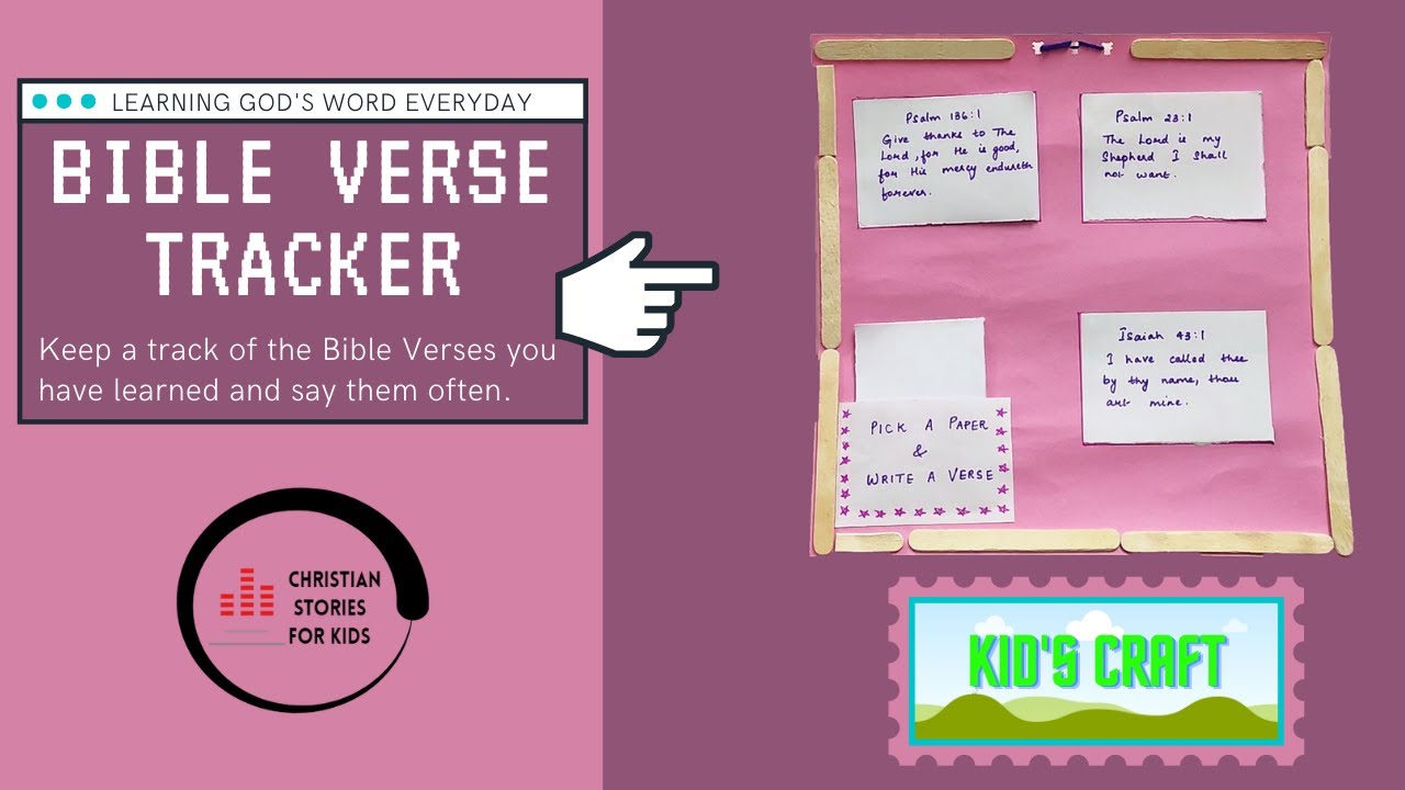 Kids Craft- My Bible Verse Tracker | Wall hanging - YouTube